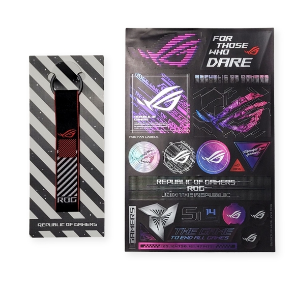 ASUS | Other | Asus Rog Republic Of Gamers Keychain And Sticker Sheet ...